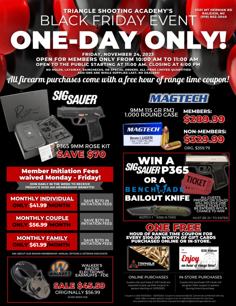 Sales Events - Triangle Shooting Academy