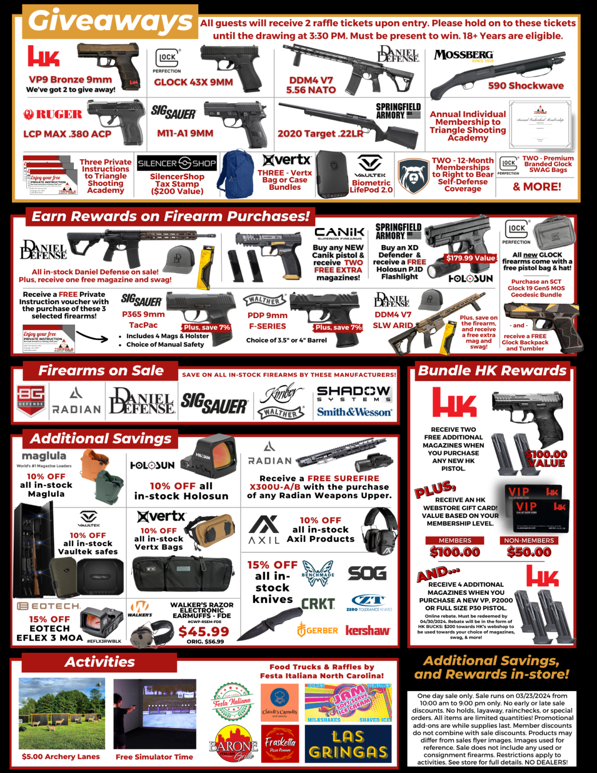 Sales Events - Triangle Shooting Academy